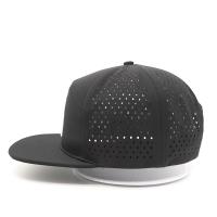 China Waterproof Laser Cut Hole Hat Men 7 Panel 	Snapback Hat 3D Embroidery Caps Party for sale