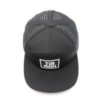 China Waterproof Laser Cut Hole Hat Men 7 Panel 	Snapback Hat 3D Embroidery Caps Party for sale