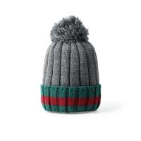 China Custom Jacquard Knit Pom Beanie with Embroidery 58cm Adult Size Wool Hat for sale