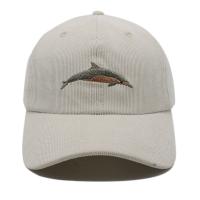 China Eco Custom Designer Embroidery Logo Vintage Sports Corduroy Dad Hat 58CM for sale