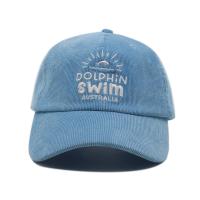 China Custom 6 Panel Adjustable Baseball Cap 100% Cotton Curved Brim Corduroy Dad Hat for Promotion for sale