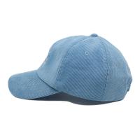 China Custom 6 Panel Adjustable Baseball Cap 100% Cotton Curved Brim Corduroy Dad Hat for Promotion for sale