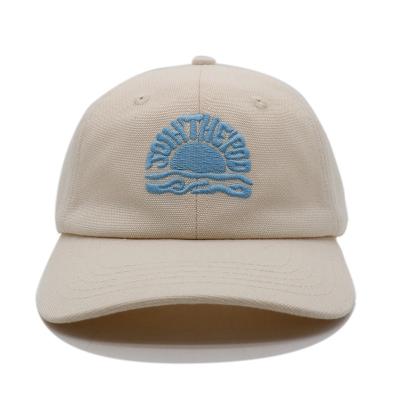 China Custom 230gsm 6 Panel Curved Brim Snapback Baseball Cap Solid Color Dad Hat for sale