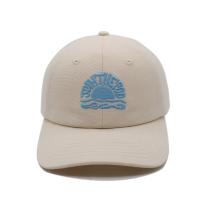 China Custom 230gsm 6 Panel Curved Brim Snapback Baseball Cap Solid Color Dad Hat for sale