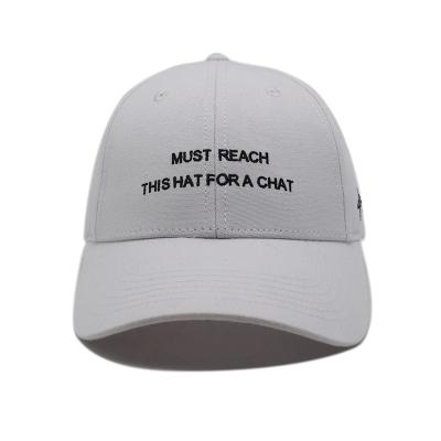 China Custom Logo 6 Panel Pre Curved Brim Recycled Cotton Baseball Cap Hat 8 oz for sale