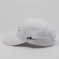 China Custom Logo 6 Panel Pre Curved Brim Recycled Cotton Baseball Cap Hat 8 oz for sale