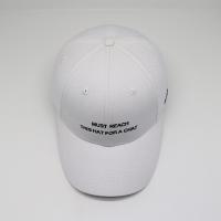 China Custom Logo 6 Panel Pre Curved Brim Recycled Cotton Baseball Cap Hat 8 oz for sale