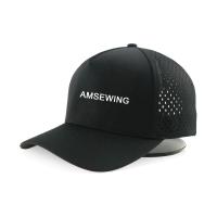 China Custom 5 Panel Structured PVC Logo Perforated Laser Hole Drilled Waterproof Sport Baseball Cap 56-60cm for sale