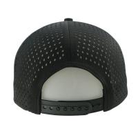 China Custom 5 Panel Structured PVC Logo Perforated Laser Hole Drilled Waterproof Sport Baseball Cap 56-60cm for sale