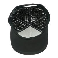 China Custom 5 Panel Structured PVC Logo Perforated Laser Hole Drilled Waterproof Sport Baseball Cap 56-60cm for sale