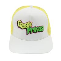 China Wholesale Custom Logo White Trucker Cap 5 Panel Cotton Mesh Unconstructed 52cm for sale
