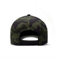 China Custom Game Hydro Olive Camo Laser Perforated Holes Snapback Hat 58cm Cotton Mesh for sale
