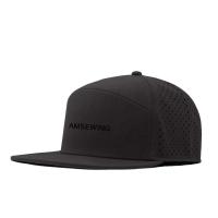 China Custom 7 Panel Snapback Laser Perforated Hat Flat Bill Breathable Cotton Mesh 58cm for sale