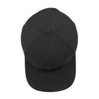 China Custom 7 Panel Snapback Laser Perforated Hat Flat Bill Breathable Cotton Mesh 58cm for sale