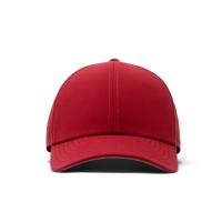 China 6-Panel Hat Custom Curved Brim Rubber Patch Laser Perforated Snapback Cap For Adults for sale