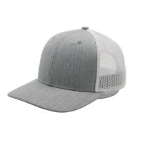 China Unisex Heather Grey Trucker Hat Breathable Waterproof Snapback Personalized for sale