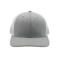 China Unisex Heather Grey Trucker Hat Breathable Waterproof Snapback Personalized for sale