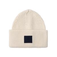 China Recycled Polyester Material Certificated Eco Friendly Skull Gorras Beanie Knitted Hat for sale