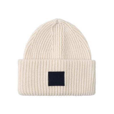 China Recycled Polyester Material Certificated Eco Friendly Skull Gorras Beanie Knitted Hat for sale