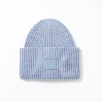 China Recycled Polyester Material Certificated Eco Friendly Skull Gorras Beanie Knitted Hat for sale