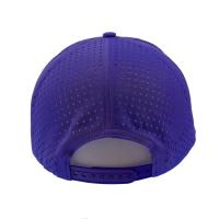 China Unisex Polyester Blank 7 Panel Perforated Hat With Custom Embroidery And Laser Cut Hole for sale