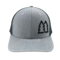China Common Fabric Richardson Heather Grey Trucker Hat 6 Panel Mesh Custom Made for sale