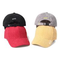 China Winter Gorras Baseball 6 Panel Embroidery Corduroy Structured Dad Hat Waterproof for sale