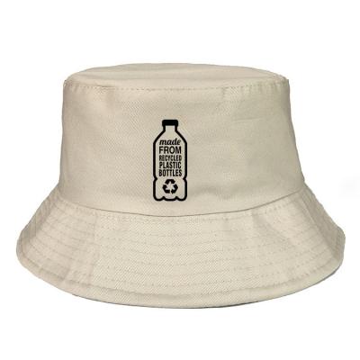 China RPET Twill Recycled Polyester Organic Cotton Bamboo Fabric Fisherman Bucket Hat Custom Size for sale