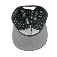 China Four Seasons 5-Panel Hat With Custom Rubber PVC Logo And Waterproof Laser Cut Design for sale