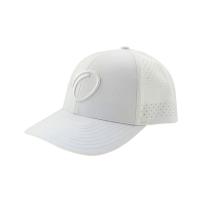 China Custom 6 Panel Embroidery Logo Laser Cut Drilled Hole Perforated Hat With Curved Brim for sale