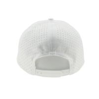 China Custom 6 Panel Embroidery Logo Laser Cut Drilled Hole Perforated Hat With Curved Brim for sale