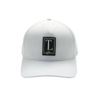 China Custom Rubber Patch 5 Panel Perforated Laser Hole White Hat For Unisex Baseball Cap for sale