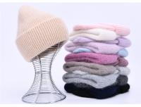 China Eco Friendly Angora Rabbit Fur Cashmere Knitted Beanie Hat Winter Custom Size 70 Acrylic 30 Fur for sale