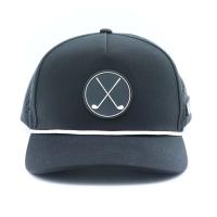 China 100% Polyester Laser Cut Hole Perforated Golf Hat With Breathable Waterproof Design for sale