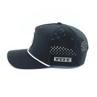 China 100% Polyester Laser Cut Hole Perforated Golf Hat With Breathable Waterproof Design for sale