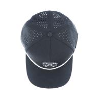 China 100% Polyester Laser Cut Hole Perforated Golf Hat With Breathable Waterproof Design for sale