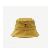 China Custom Embroidered Corduroy Fisherman Bucket Hat 100% RPET for Leisure Wear for sale
