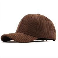 China Winter Gorras 6 Panel Embroidery Plain Structured Corduroy Hat With Discharge Printing for sale