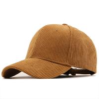 China Winter Gorras 6 Panel Embroidery Plain Structured Corduroy Hat With Discharge Printing for sale