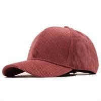 China Winter Gorras 6 Panel Embroidery Plain Structured Corduroy Hat With Discharge Printing for sale
