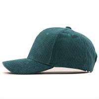 China Winter Gorras 6 Panel Embroidery Plain Structured Corduroy Hat With Discharge Printing for sale