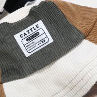 China Custom Two Tone Black Camel Cotton Corduroy Fisherman Bucket Hat 100% Polyester for sale
