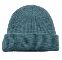 China Custom RPET Recycled Polyester Waffle Knitted Beanie Hat for Sustainable Fashion 100% Eco Friendly for sale