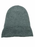 China Custom RPET Recycled Polyester Waffle Knitted Beanie Hat for Sustainable Fashion 100% Eco Friendly for sale