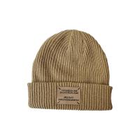 China Custom Beanie Knitted Hat Eco Friendly RPET Acrylic Wool Unisex Cuffed Ribbed Skull Cap 50% RPET 50% Acrylic for sale
