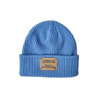 China Custom Beanie Knitted Hat Eco Friendly RPET Acrylic Wool Unisex Cuffed Ribbed Skull Cap 50% RPET 50% Acrylic for sale