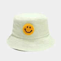 China Custom Embroidered Bucket Hat Organic Cotton Bamboo 230GSM Fisherman Hat with Logo Badge for sale