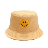 China Custom Embroidered Bucket Hat Organic Cotton Bamboo 230GSM Fisherman Hat with Logo Badge for sale