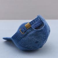 China Distressed Embroidered Washed Cotton Denim 6 Panel Unstructured Curved Brim Eco Caps Hats for sale