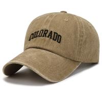 China Washed Cotton Distressed Embroidered 6 Panel Unstructured Curved Brim Vintage Dad Hats for sale